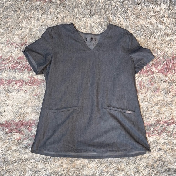 Figs | Tops | Figs Heathered Gray Scrub Shirt M | Poshmark